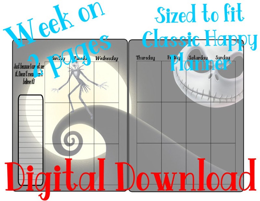 Printable Pumpkin King Vertical Weekly Planner Layout Undated - Etsy