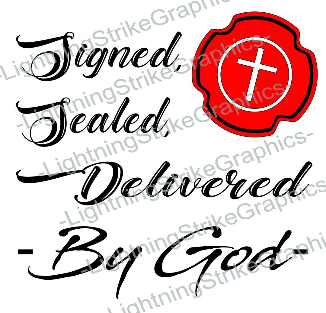 Signed by God Htv Svg - Etsy