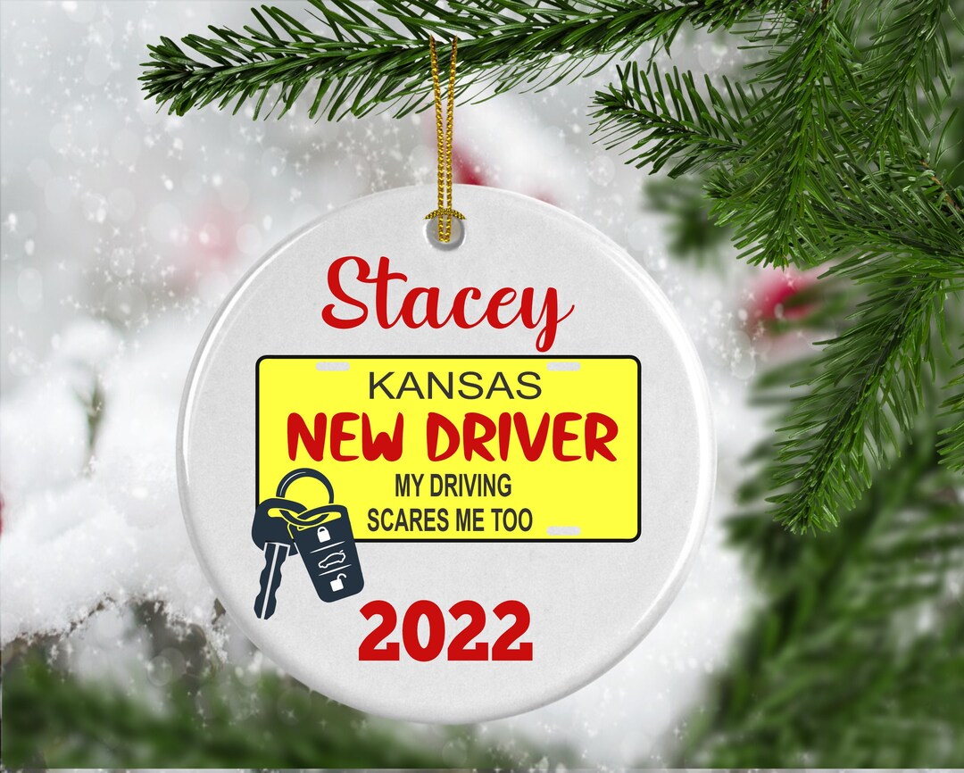 Personalized New Driver Christmas Ornament, Teen Driver Ornament ...