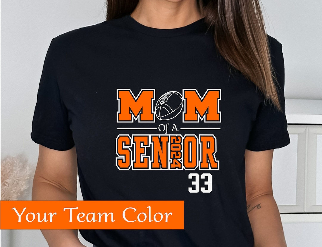Custom Senior Football Mom Shirt, Personalized Mom of a Senior ...