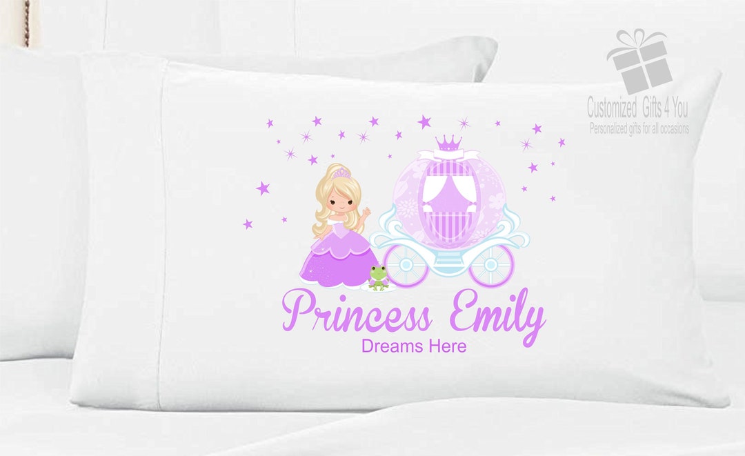 Personalized Princess Pillowcase, Princess Customized Pillowcase ...