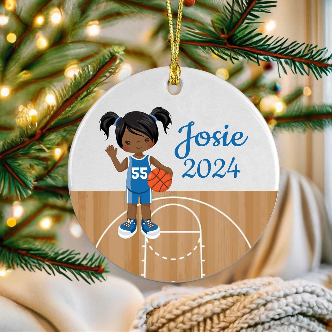Personalized Girls Basketball Ornament, Basketball Player Gift, Team ...