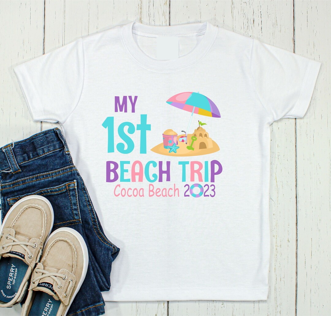 Girls Personalized My, First Beach Trip Shirt, Kids First Beach ...