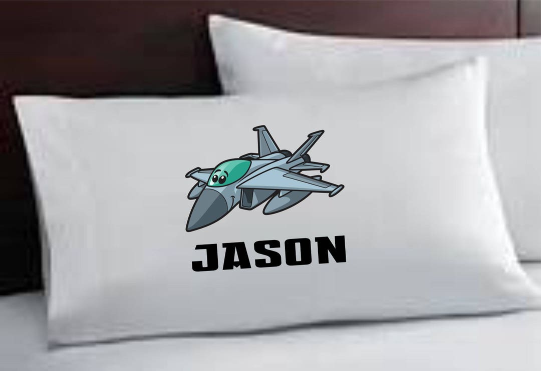 Personalized Fighter Jet Pillowcase Airplane Pillowcase Plane ...