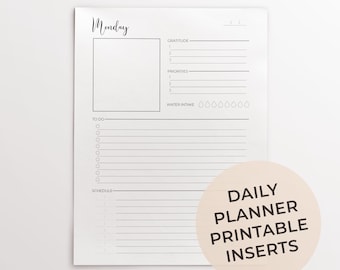 Printable 7 Day Daily Planner | A5 + US Letter - Etsy