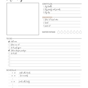 Printable 7 Day Daily Planner A5 US Letter - Etsy