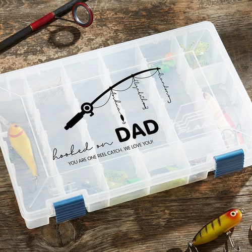 Hooked on Dad Personalized Plano Tackle Fishing Box Storage - Etsy