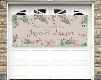 Wedding Banner, Wedding Backdrop, Personalized Wedding Shower, Custom ...