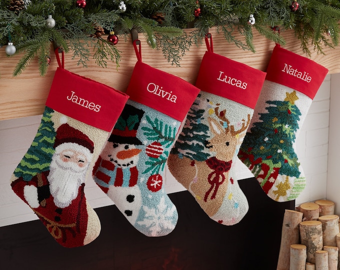 CHRISTMAS STOCKINGS EMBROIDERED Personalized Disney Character Inspired ...