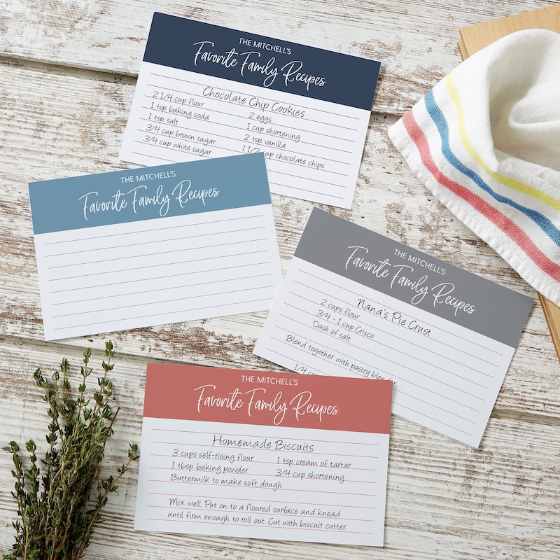 Personalized Recipe Cards - Etsy