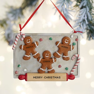 Gingerbread Cookie Tray© Personalized Ornament, Personalized Christmas ...