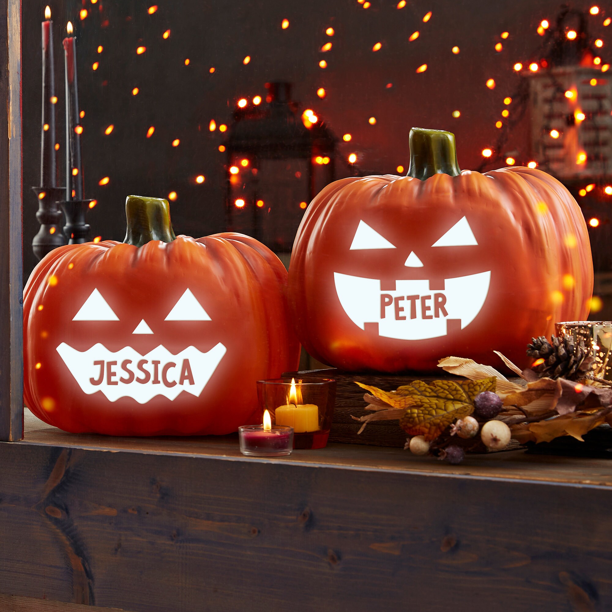 Jack-o-lantern Personalized Light up Resin Pumpkin Pumpkin - Etsy