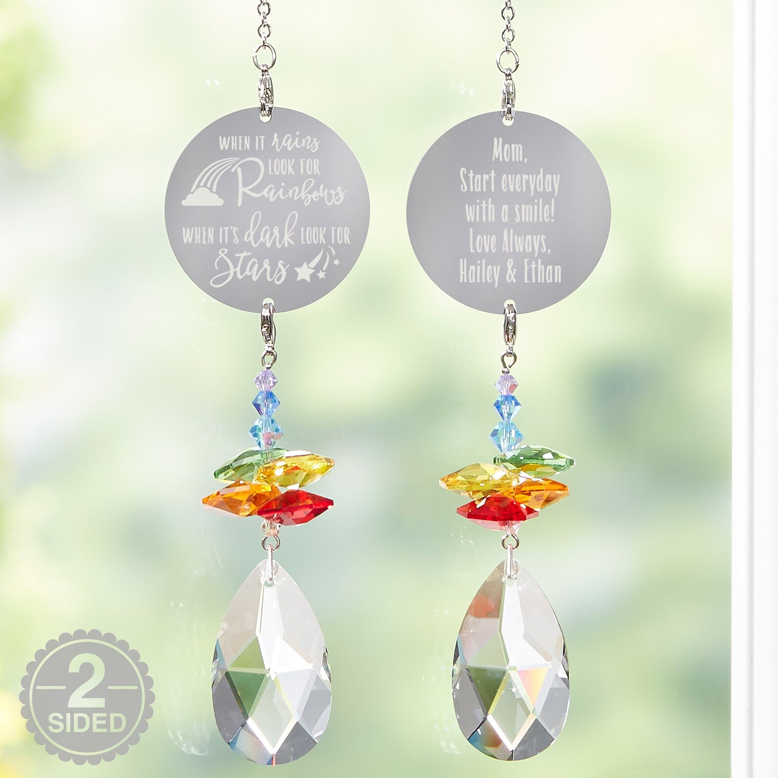 Inspiration From Above Personalized Rainbow Suncatcher, Personalized ...