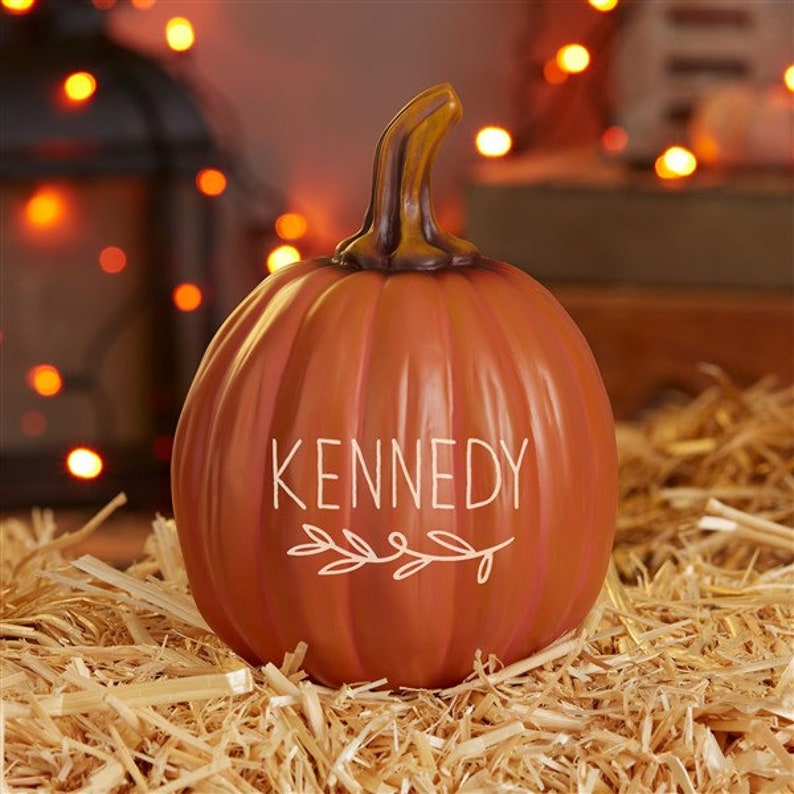 Thankful Grateful Blessed Personalized Pumpkins, Halloween Pumpkin ...