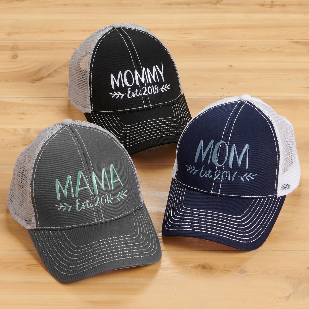 Established Mom Embroidered Trucker Hat, Gifts for Mom, Mother's Day ...