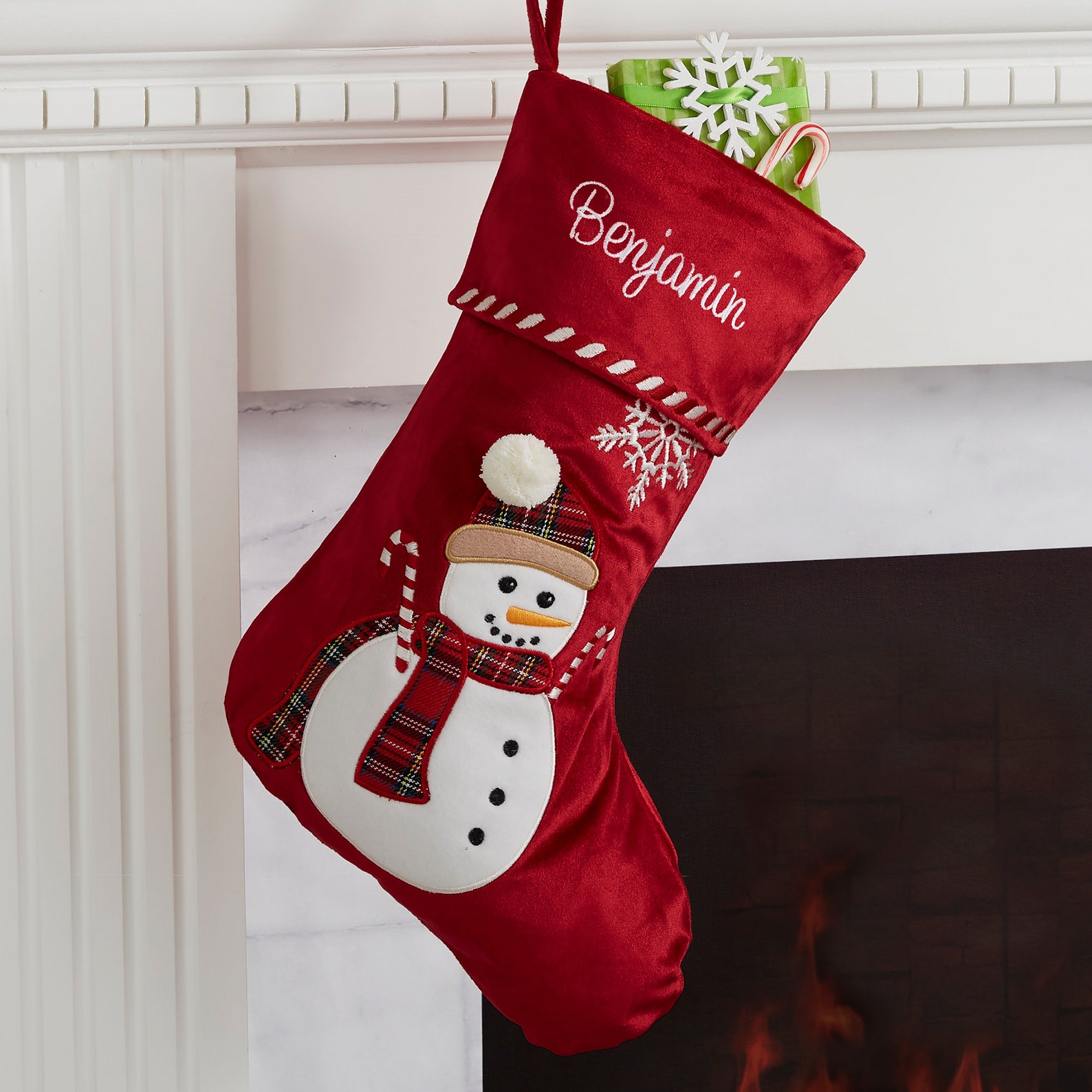 Candy Cane Character Personalized Christmas Stocking, Family Christmas ...