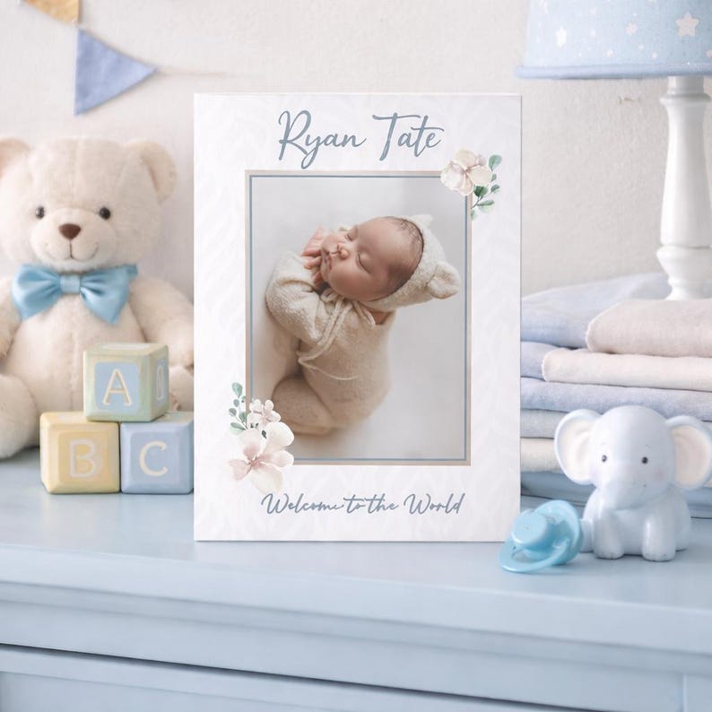 Personalized Mother’s Day Photo Card – Custom Floral Greeting Card for ...