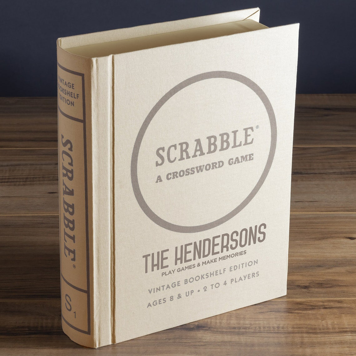 Scrabble® Personalized Vintage Bookshelf Edition Board Game ...