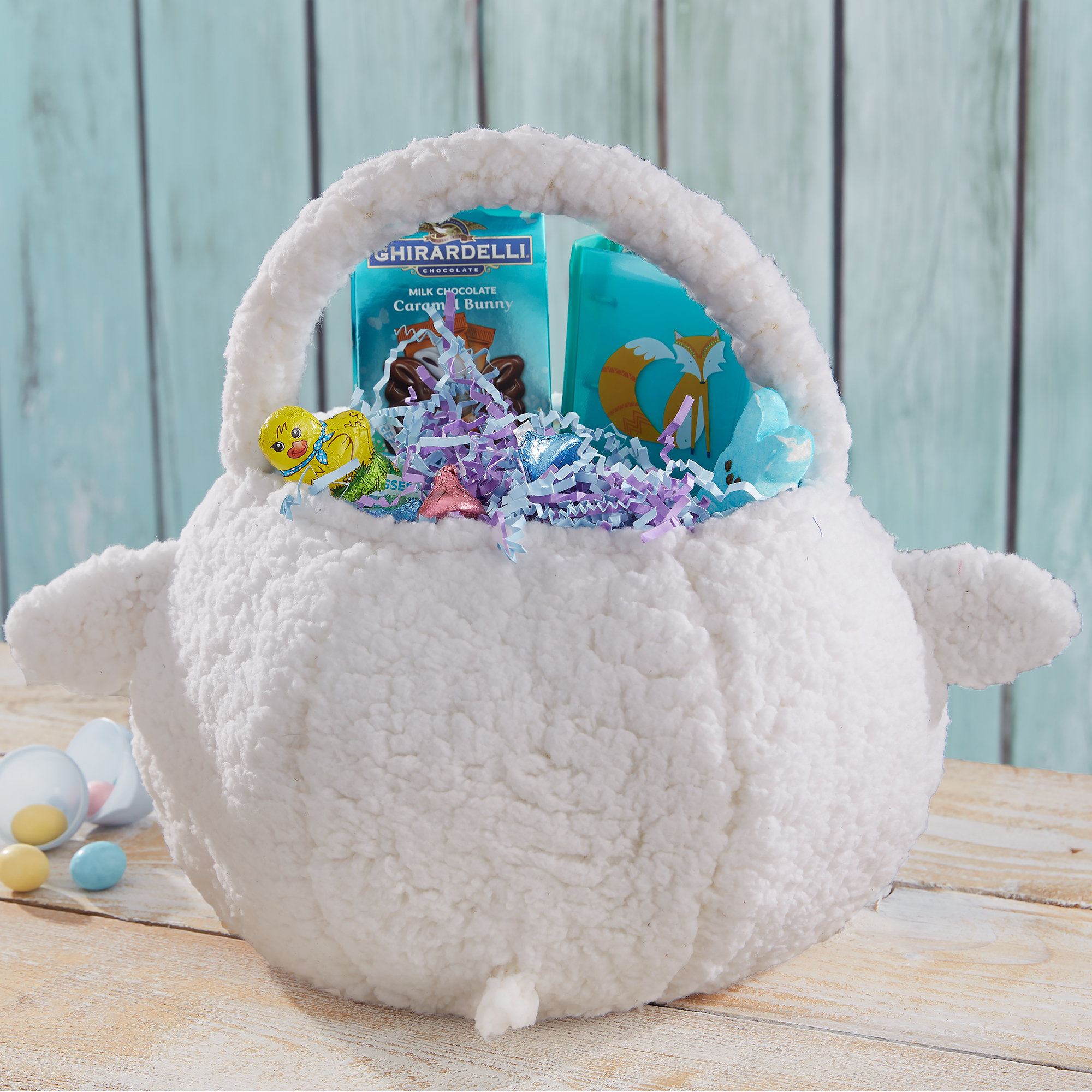 Lamb Embroidered Plush Easter Basket Easter Easter Basket - Etsy