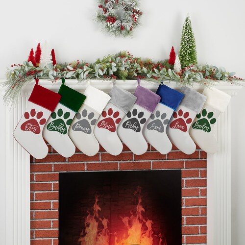 Personalized Dog Paw Christmas Stocking - Etsy
