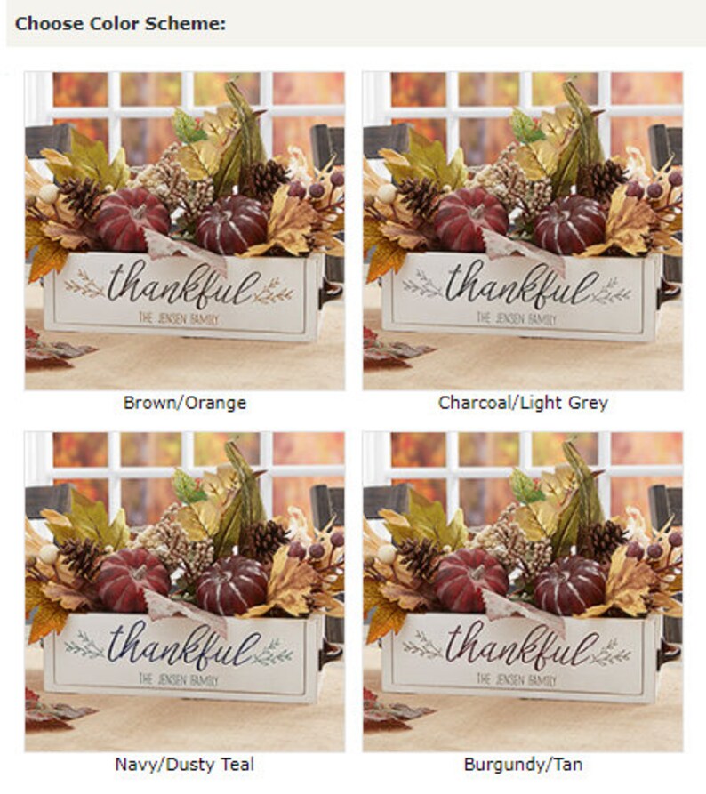 Thankful Personalized Fall Wood Centerpiece Box, Fall Gifts, Gifts for ...