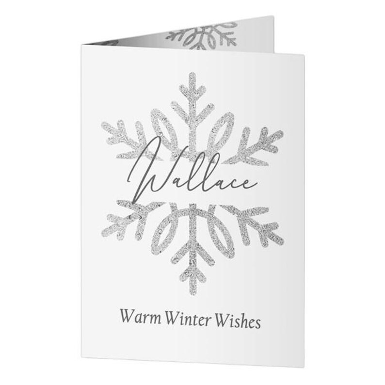 Personalized Snowflake Christmas Greeting Card – Custom Holiday Card ...