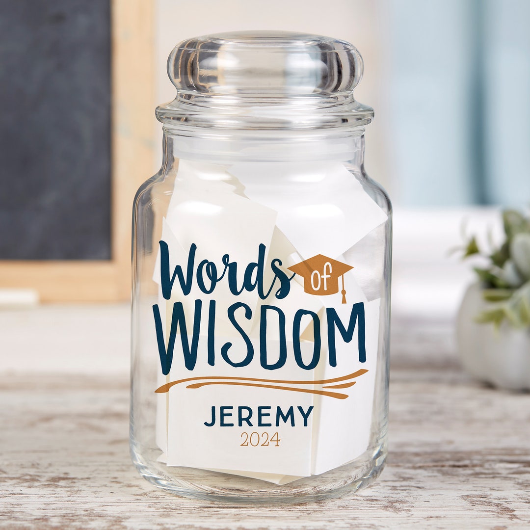 Graduation Wishes & Memories Personalized Jar, Gifts for Grads ...