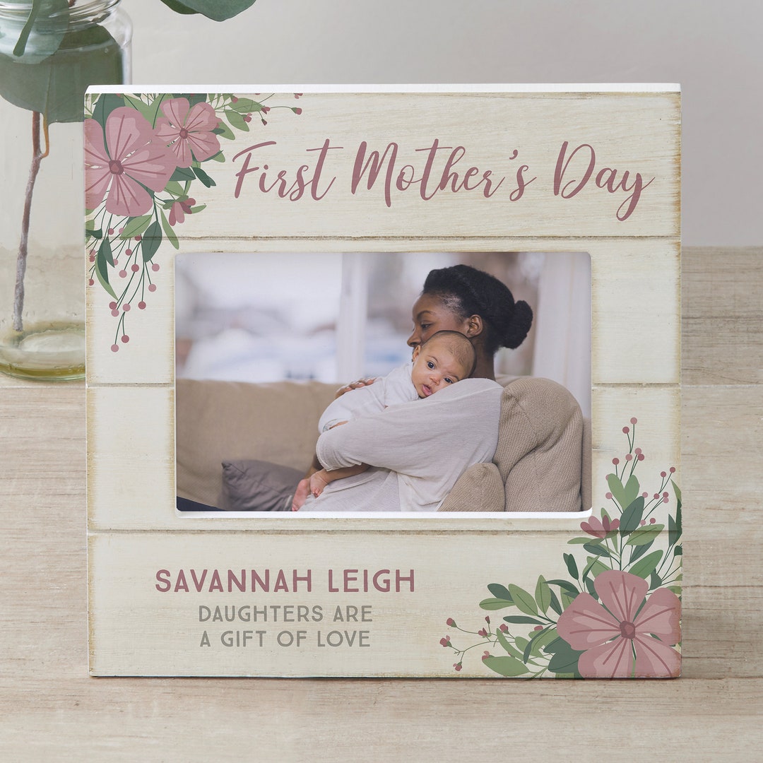 First Mother's Day Personalized Picture Frame, Gifts for Mom, Mother's ...