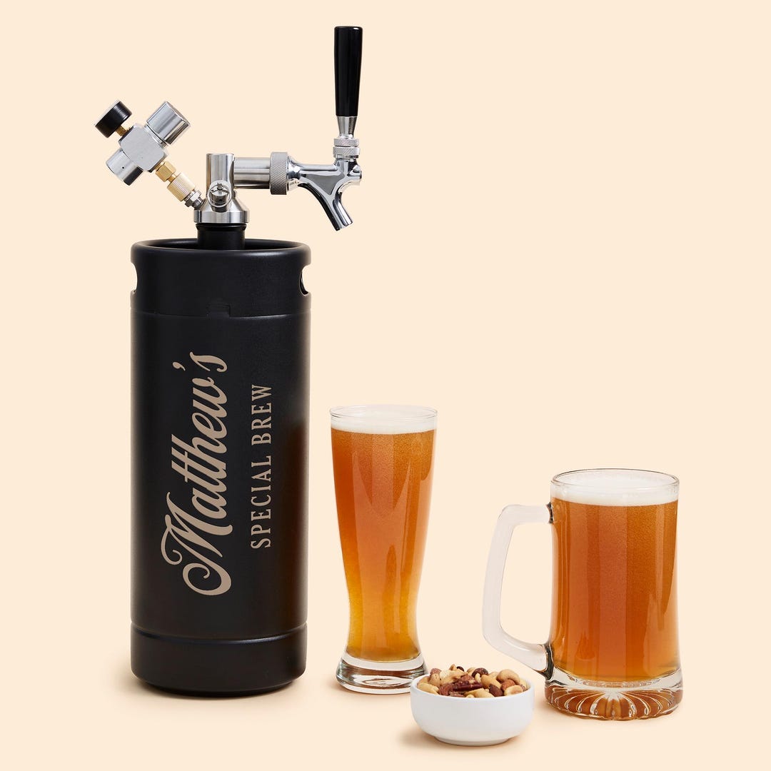 Engraved Stainless Steel Mini Keg, Personalized Liquor Dispenser ...