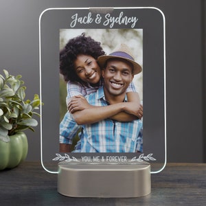 Romantic Personalized Light up Glass LED Frame, Romantic Gifts, Gifts ...