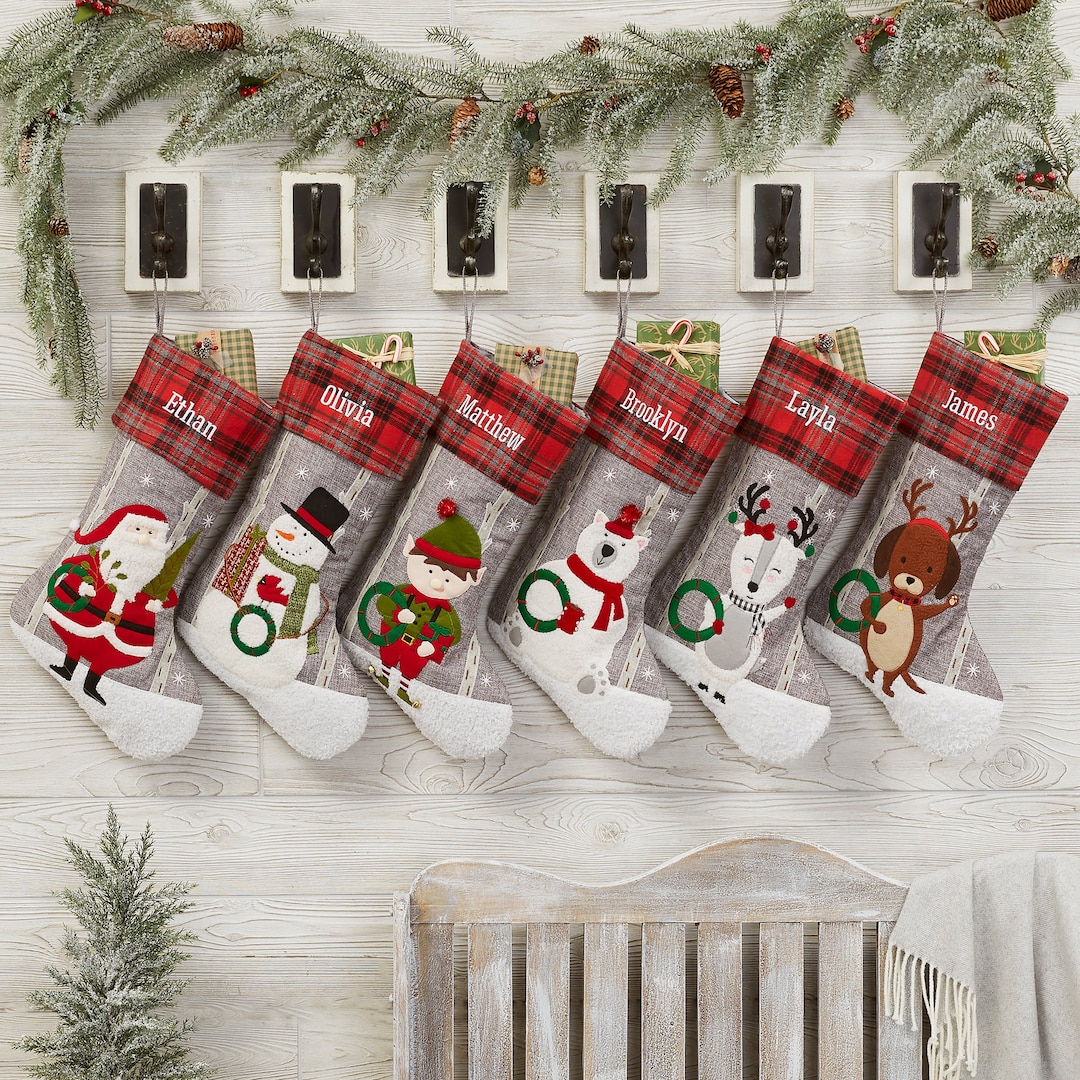 Winter Cheer Personalized Christmas Stocking, Christmas Stocking ...