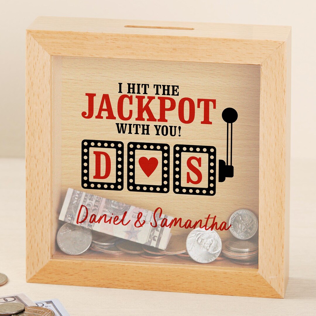 Personalized Bank, Custom Name Money Storage, Engraved Couple's Gift ...