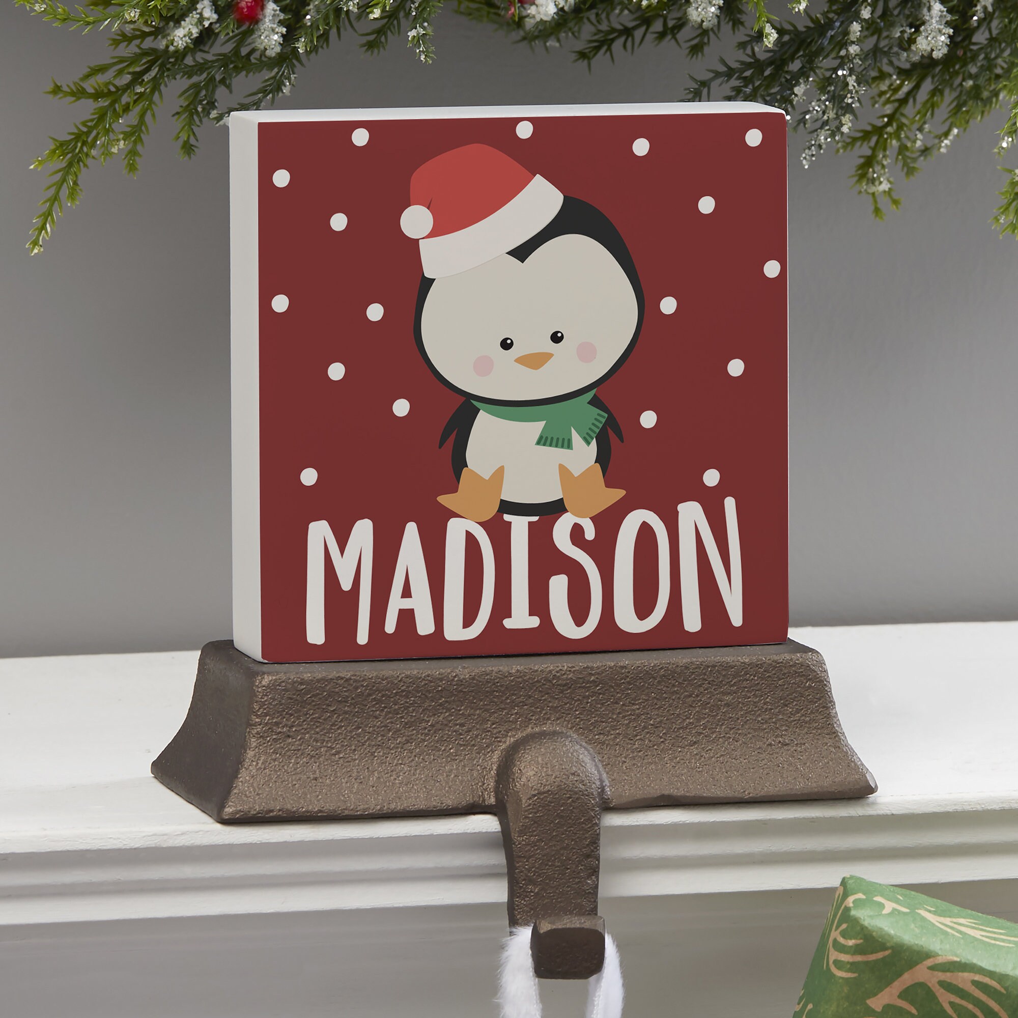 Holly Jolly Personalized Christmas Stocking Holder, Christmas Home ...