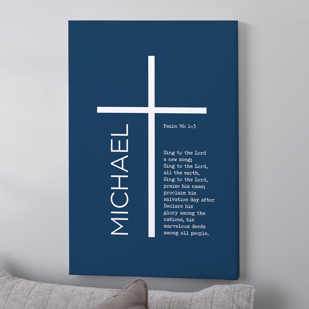 Personalized Canvas Prints, Bible Verse Canvas Wall Art, Custom Name ...