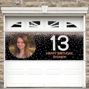 Confetti Personalized Birthday Banner, Personalized Birthday Party ...