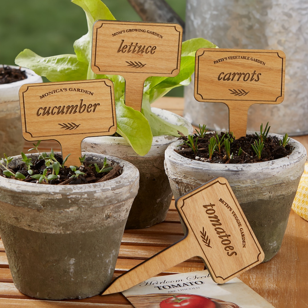 Vegetable Garden Personalized Plant Markers Garden Decor - Etsy