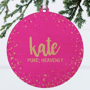 Sparkling Name Meaning Personalized Ornament, Custom Ornaments ...