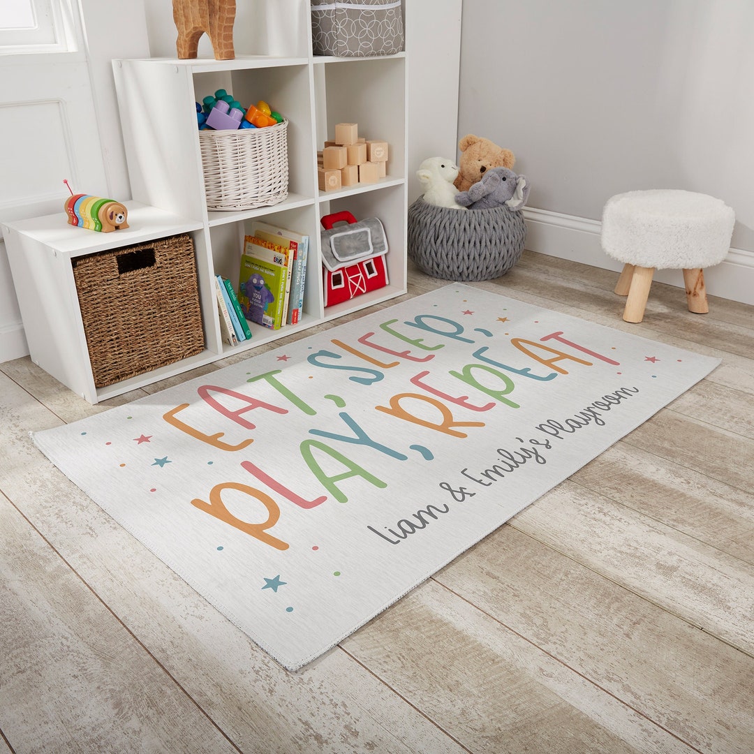 Playroom Quotes Personalized Area Rug, Personalized Rug, Personalized ...