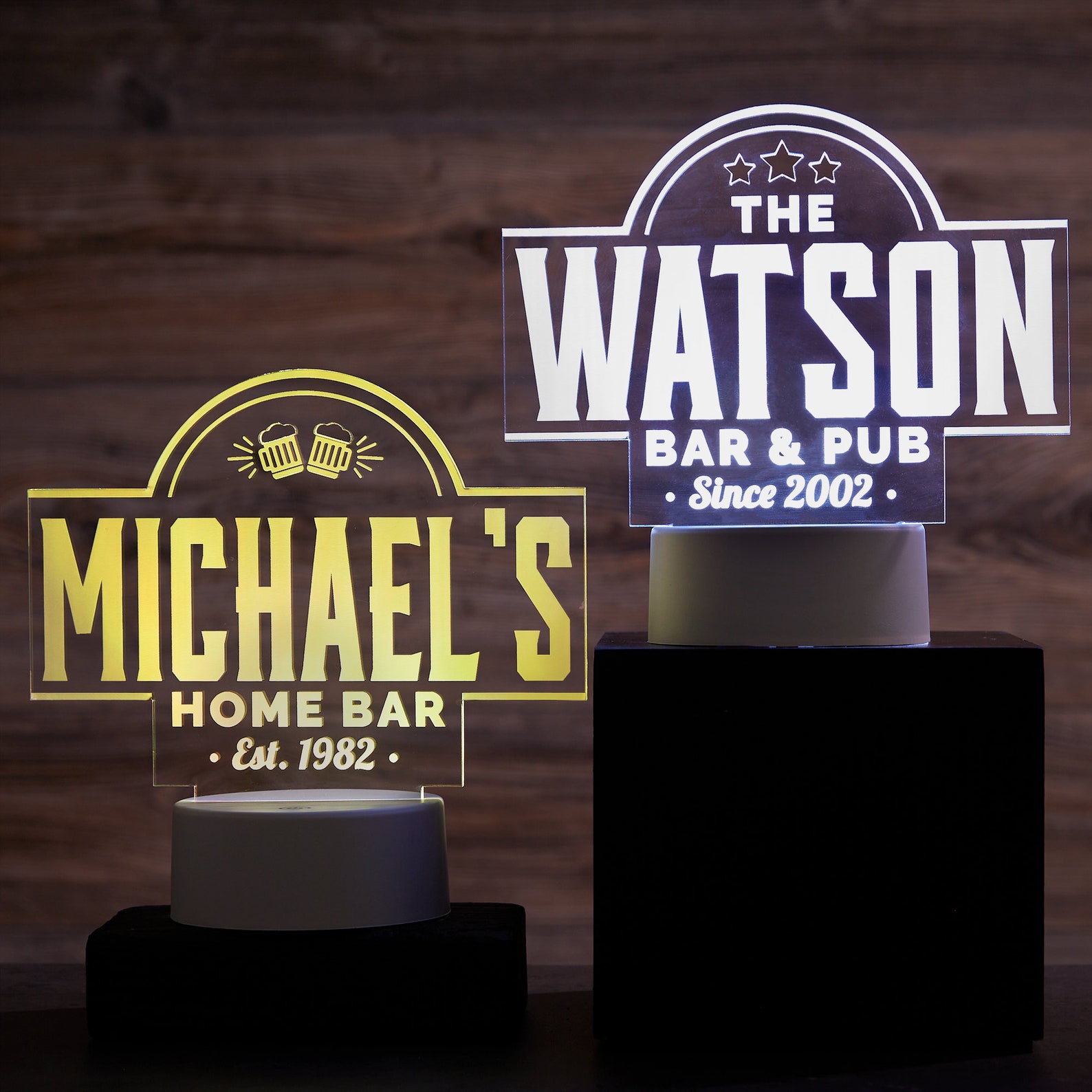 The Bar Personalized LED Sign Gifts for Him Barware Gifts | Etsy