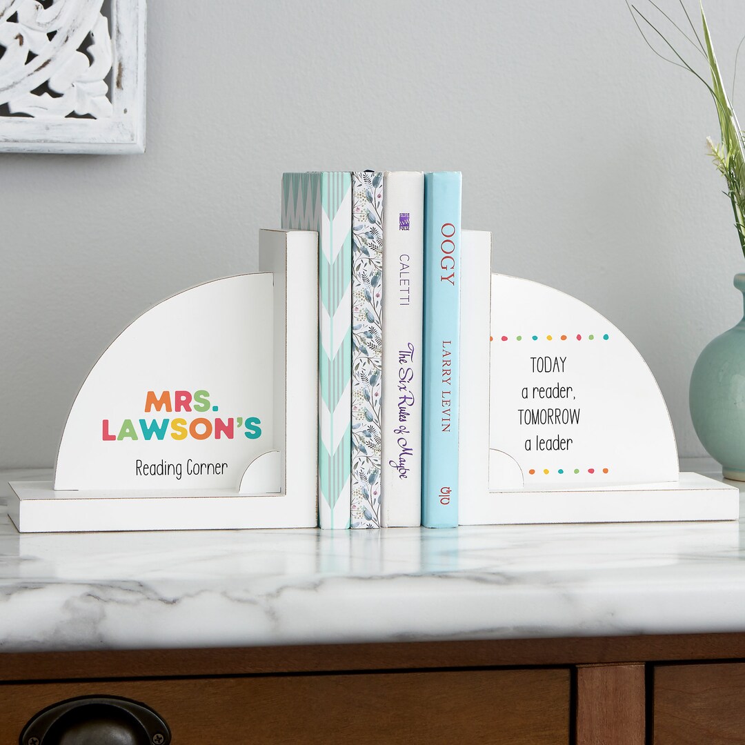 Teacher's Classroom Personalized Wood Bookends, Gifts for Teachers ...