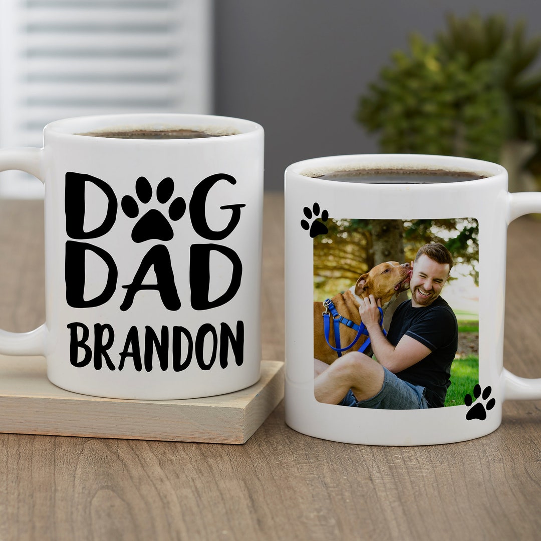 Dog Dad Personalized Photo Coffee Mugs, Father's Day, Dog Dad, Pet ...
