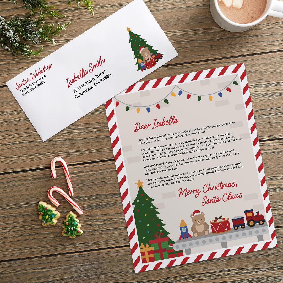 Personalized Letter From Santa - Santa Workshop Mail -custom Santa ...