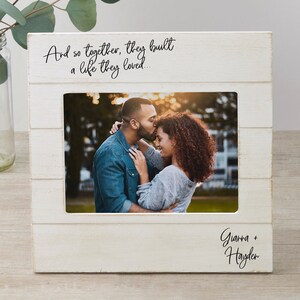 Together They Built A Life Personalized Wood Picture Frame, Engagement ...