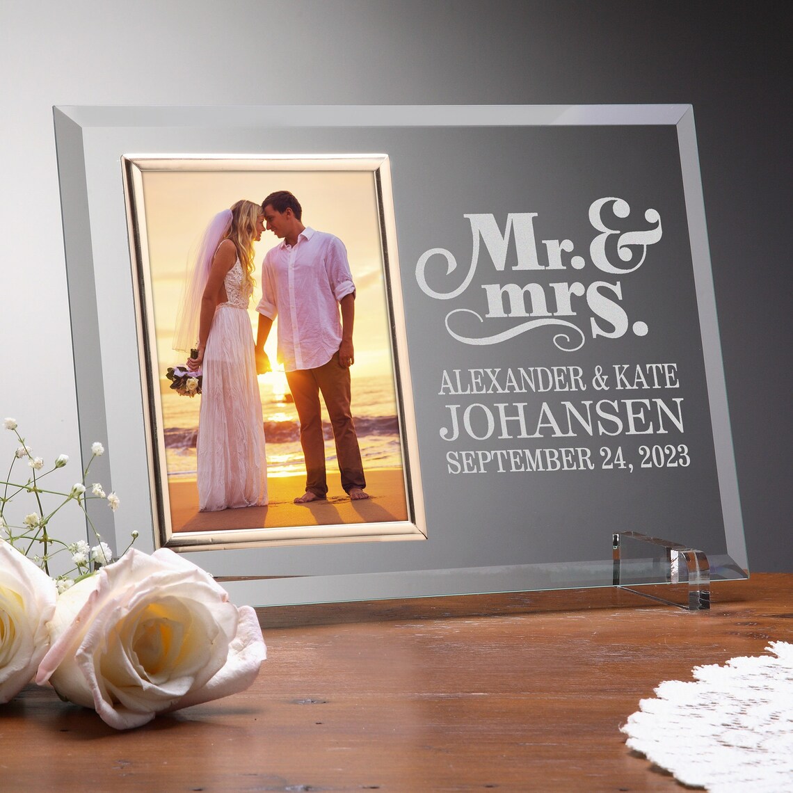 The Happy Couple Personalized Reflections Frame Personalized - Etsy