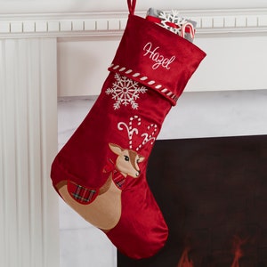 Candy Cane Character Personalized Christmas Stocking, Family Christmas ...
