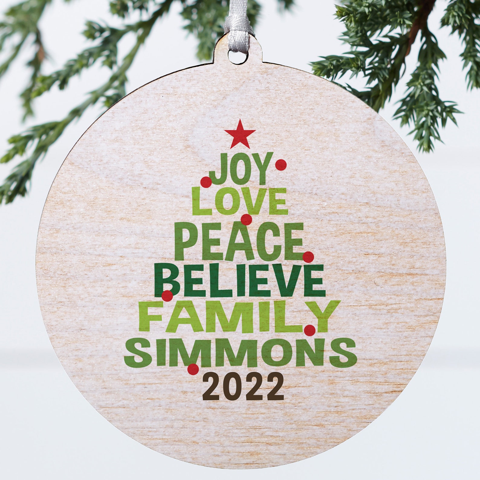 Christmas Family Tree Personalized Ornament Custom Ornaments - Etsy