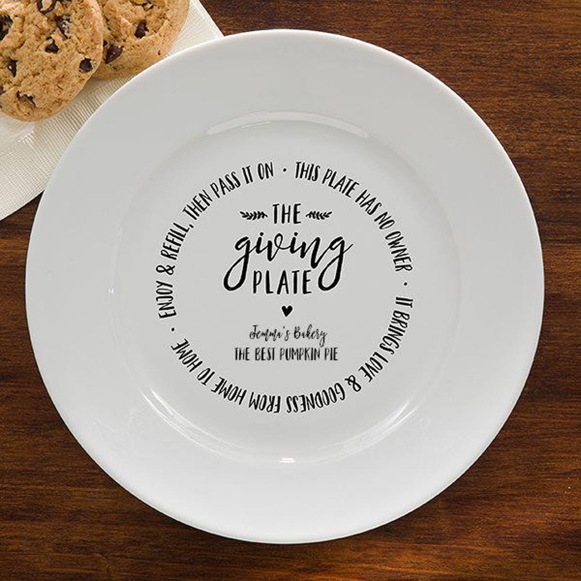 The Giving Plate Personalized Round Plate, Personalized Gift, Christmas ...