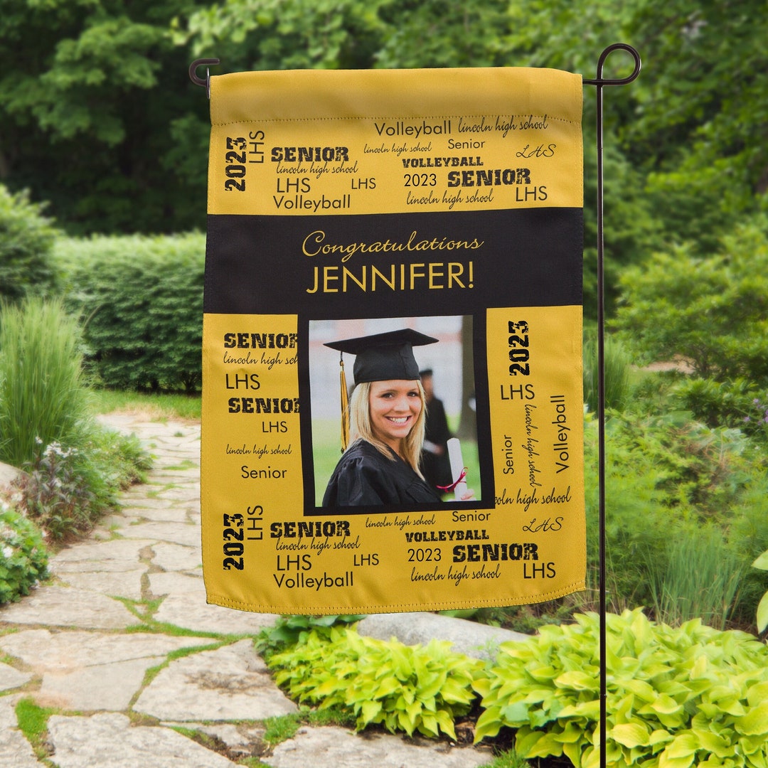 Graduation Photo Banner, Custom Graduation Photo Flag, Personalized ...