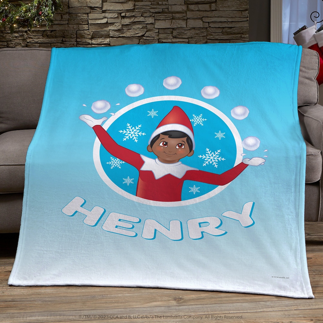 The Elf on the Shelf® Snowball Personalized Blanket, Christmas Gifts ...