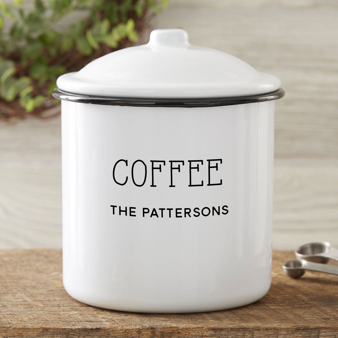 Kitchen Personalized Enamel Jar Housewarming Gifts Gifts for | Etsy